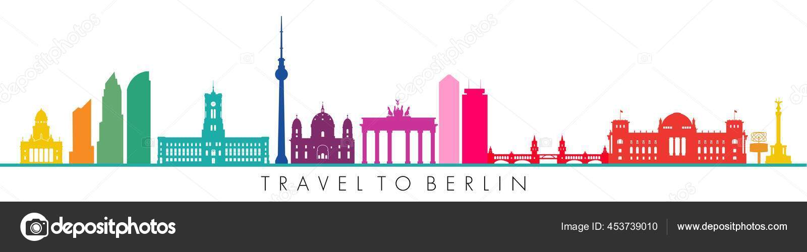 Berlin City Skyline Architectural Buildings Vector Illustration ...