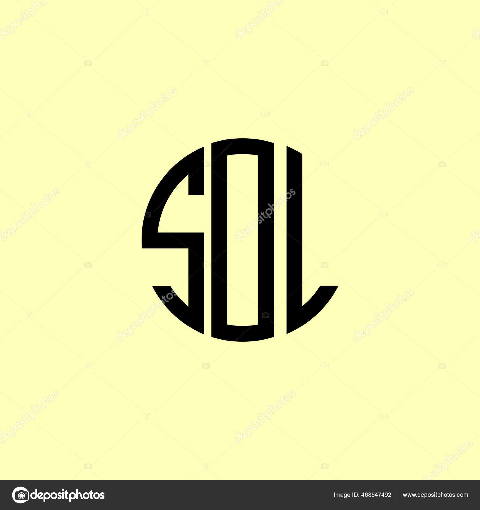 Creative Rounded Initial Letters Sol Logo Suitable Which Company Brand ...