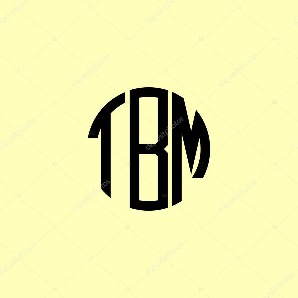 Letras iniciales redondeadas creativas TBM Logo. Será adecuado para qué ...