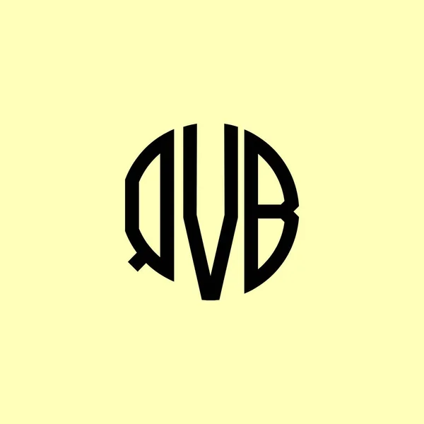 Letras iniciales redondeadas creativas Logo QVB. Será adecuado para qué ...