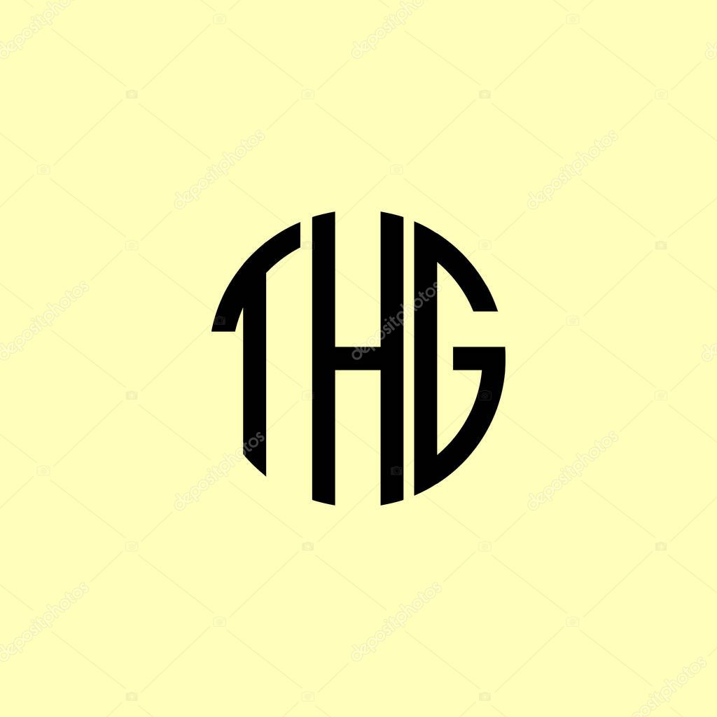 Letras iniciales redondeadas creativas Logo THG. Ser adecuado para qu ...