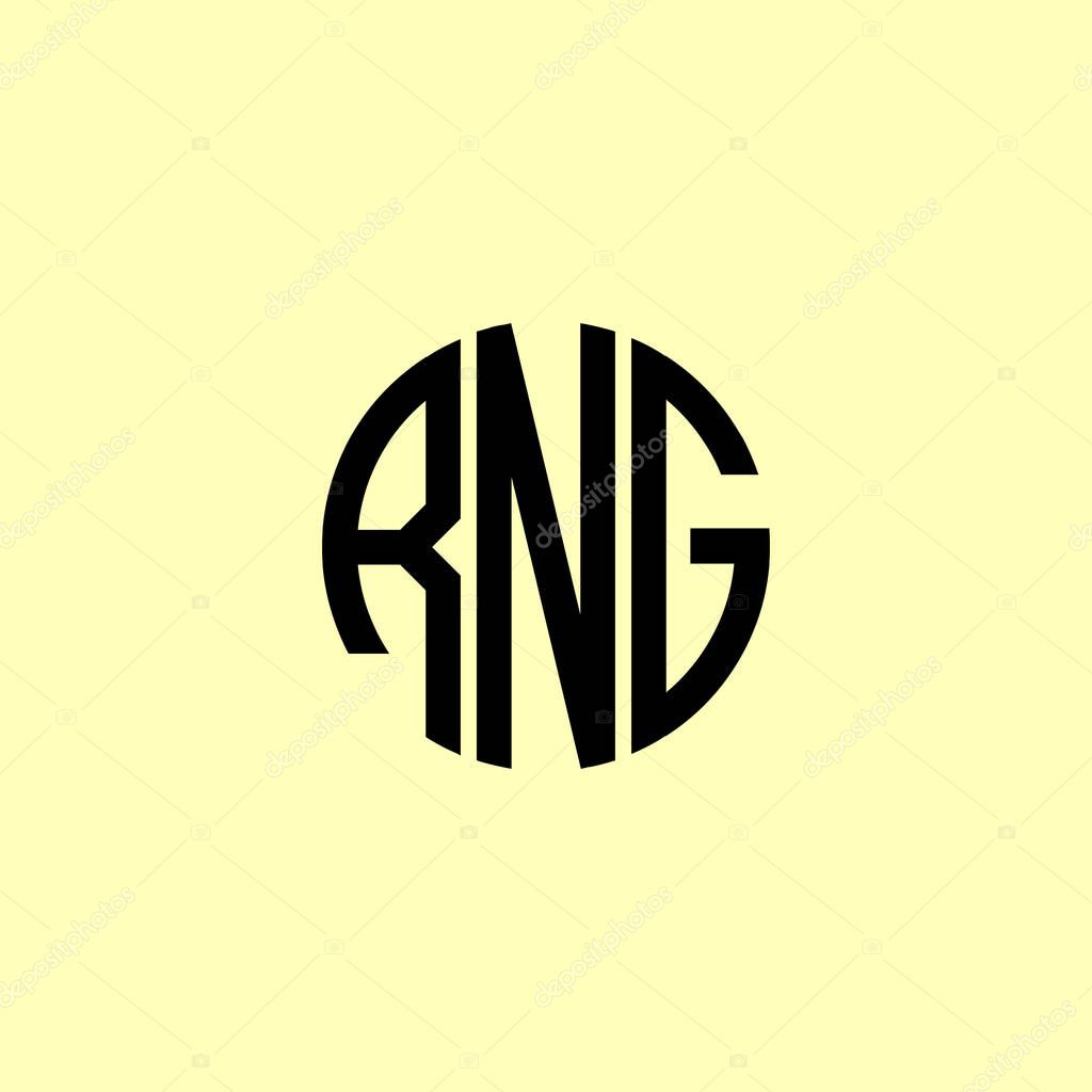Letras iniciales redondeadas creativas Logo RNG. Será adecuado para qué empresa o nombre de ...