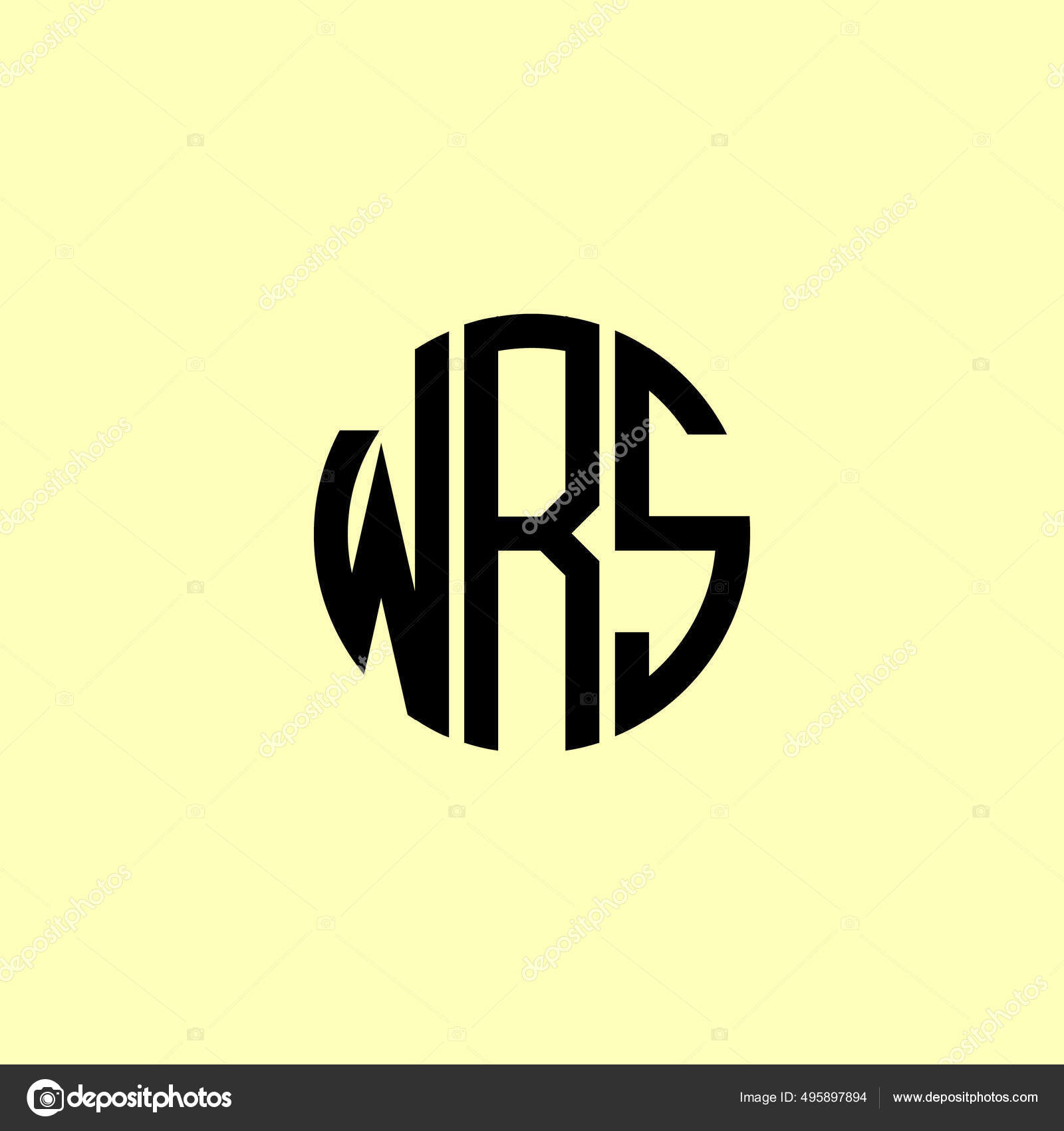 Creative Rounded Initial Letters Wrs Logo Suitable Which Company Brand ...