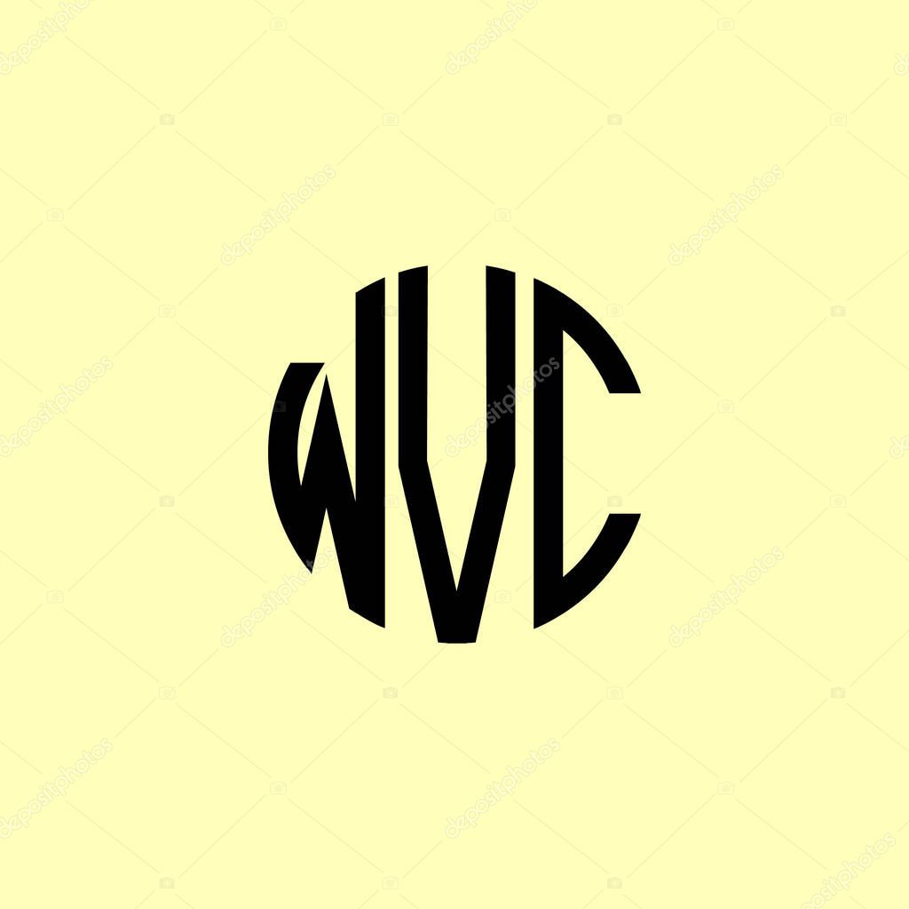 Letras iniciales redondeadas creativas Logo de WVC. Será adecuado para ...