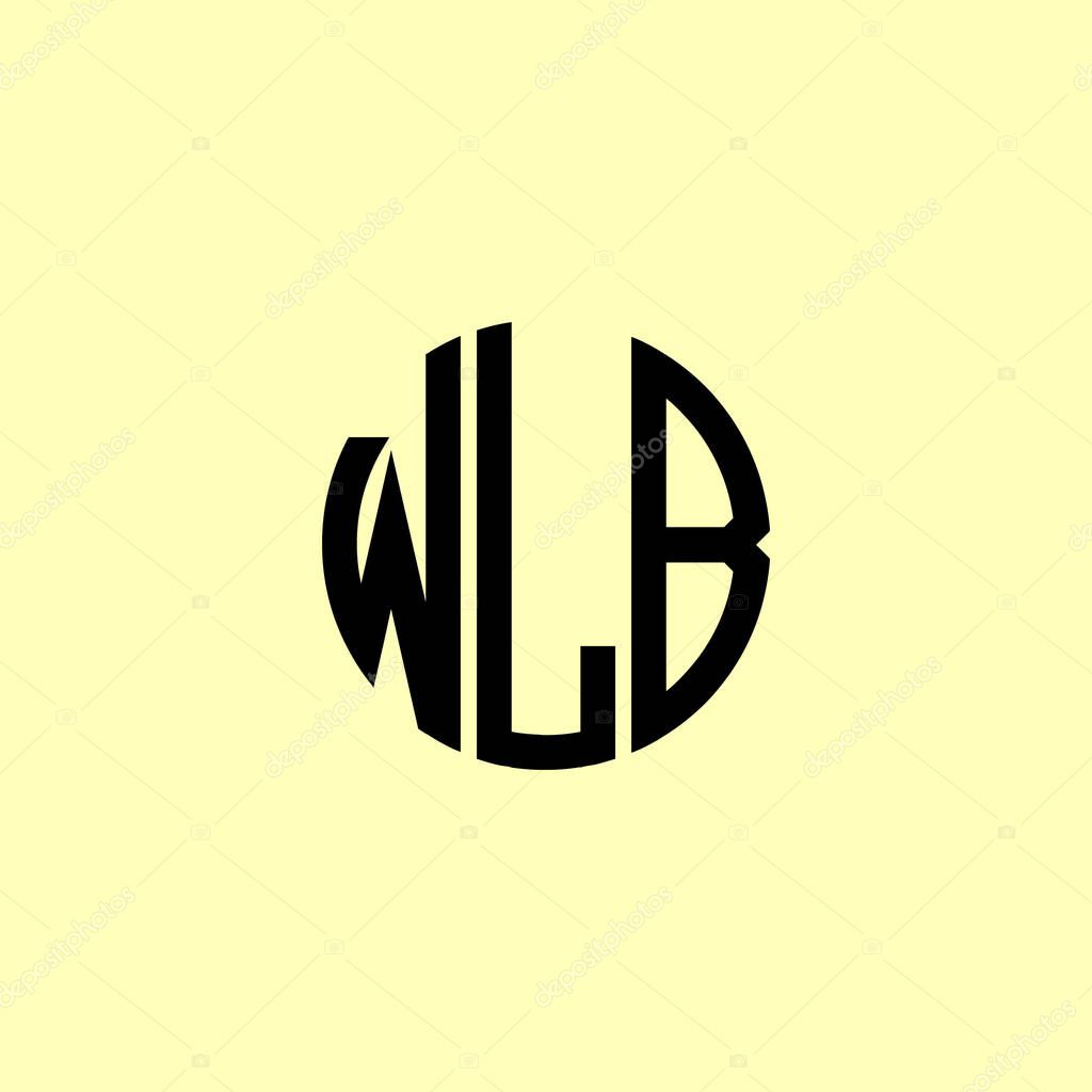 Letras iniciales redondeadas creativas Logo WLB. Será adecuado para qué ...