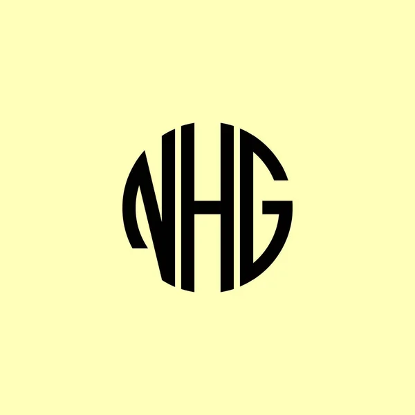 Letras iniciales redondeadas creativas NHG Logo. Será adecuado para qué ...