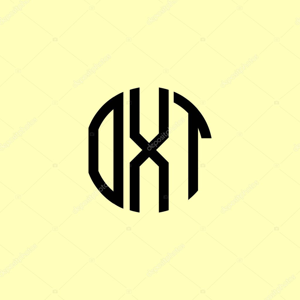 Letras iniciales redondeadas creativas OXT Logo. Será adecuado para qué ...