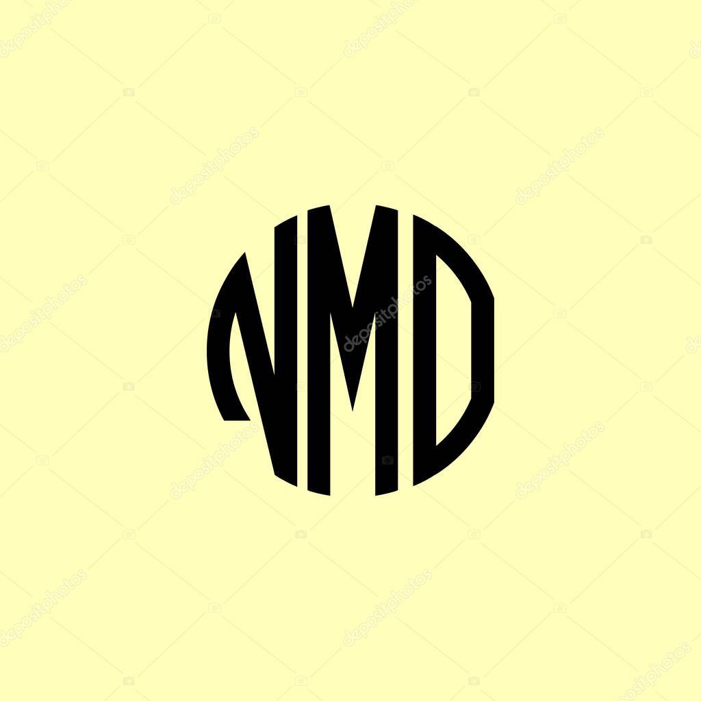 Letras iniciales redondeadas creativas Logo de NMO. Será adecuado para ...