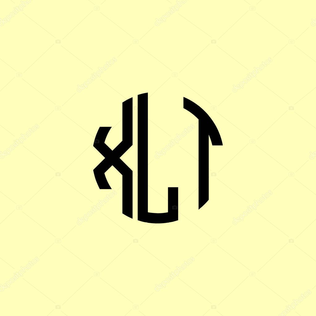 Letras iniciales redondeadas creativas Logo XLT. Será adecuado para qué ...
