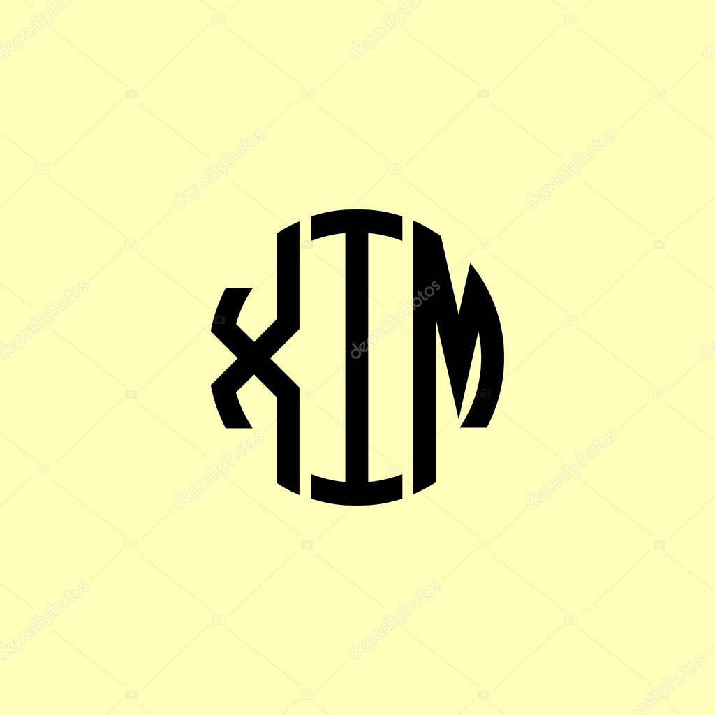 Letras iniciales redondeadas creativas Logo XIM. Será adecuado para qué ...