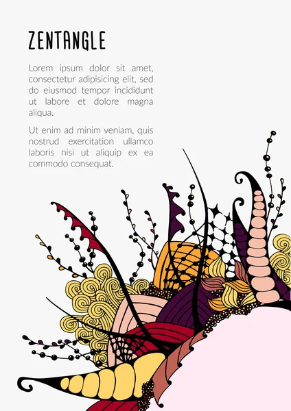 Zentangle poster template — Stock Vector © eakhludentsova #64659907