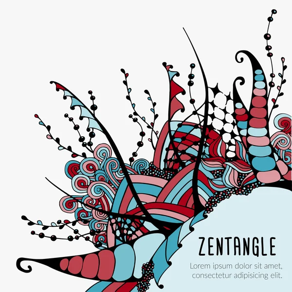 Zentangle poster template — Stock Vector © eakhludentsova #64659907