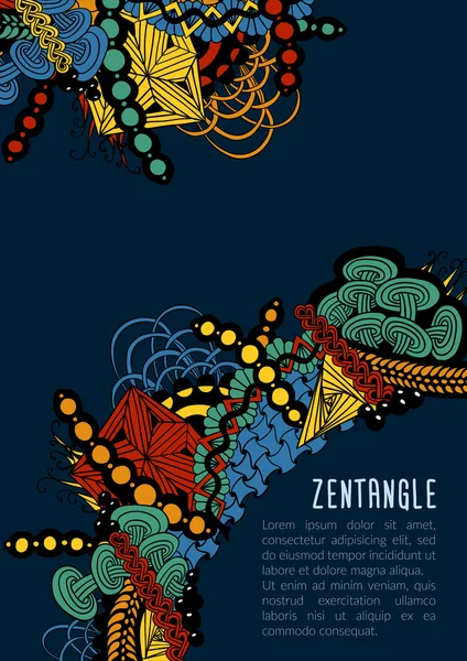 Zentangle poster template — Stock Vector © eakhludentsova #64659907