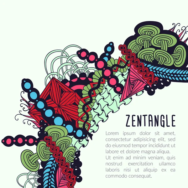Zentangle poster template — Stock Vector © eakhludentsova #64659907