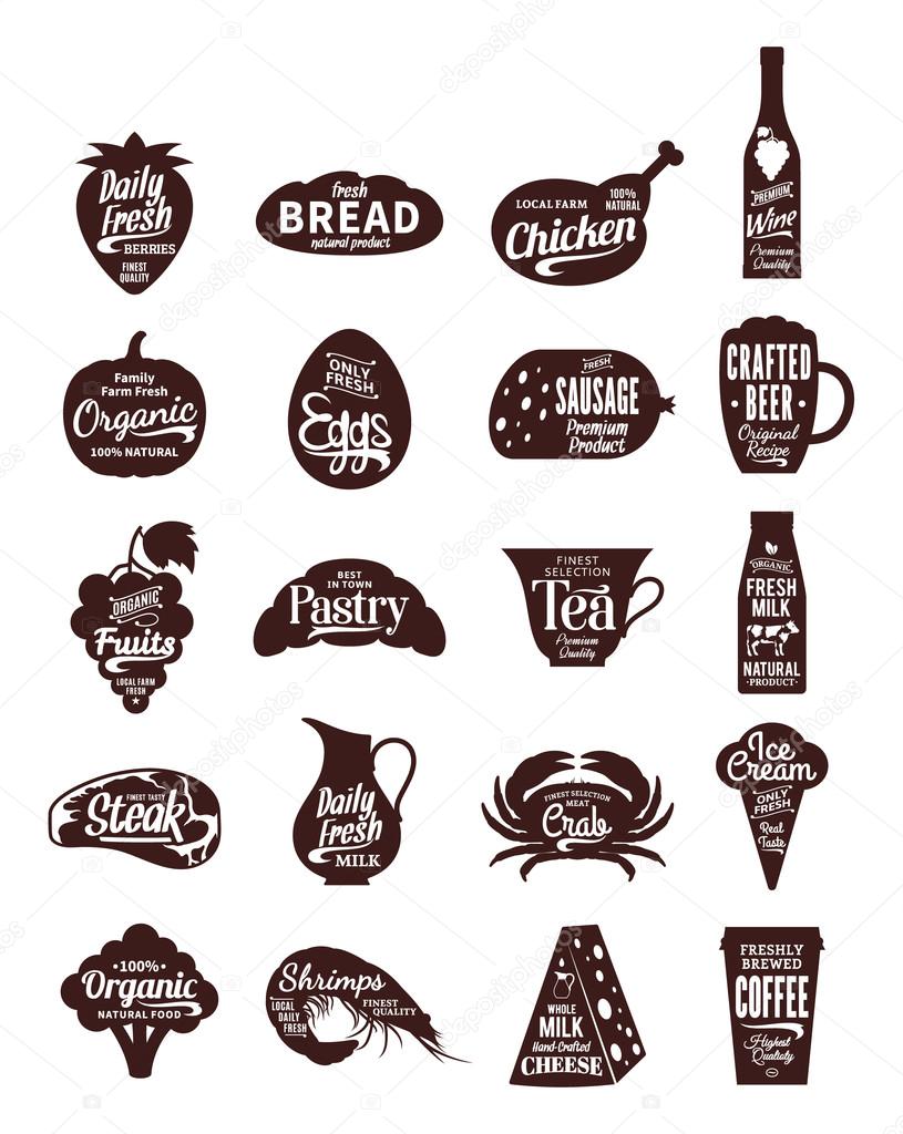 Vector foods and drink logo Stock Vector Image by ©Counterfeit #115378896