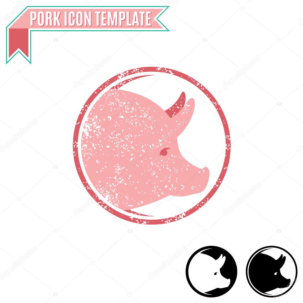 Pork Logo, Trade Sign, Icon Template — Stock Vector © Counterfeit #68772281
