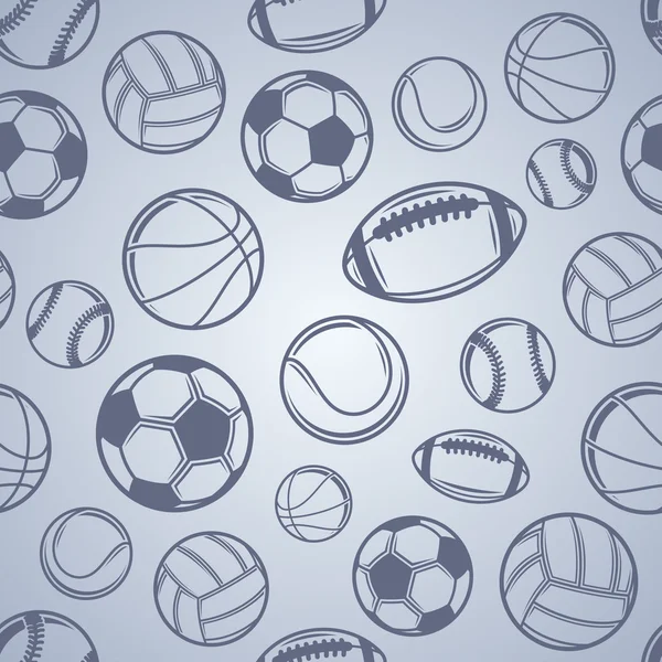 Sports balls pattern Vector Art Stock Images | Depositphotos