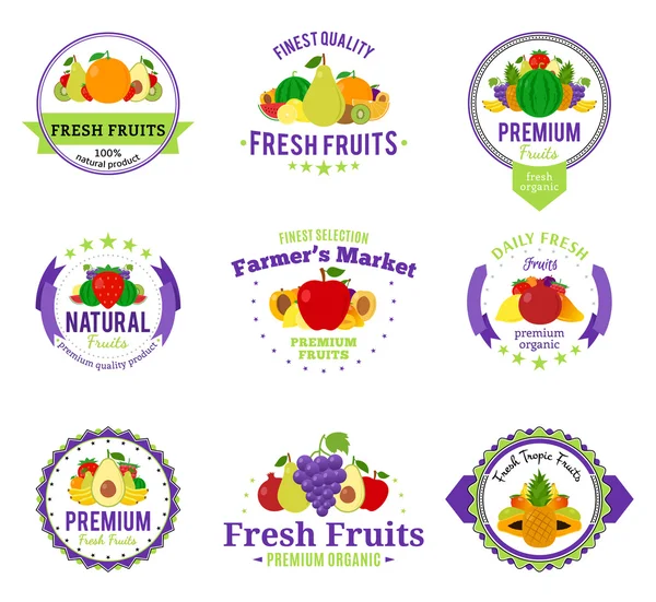Fruits and Vegetables Logos, Labels, Fruits and Vegetables Icons ...