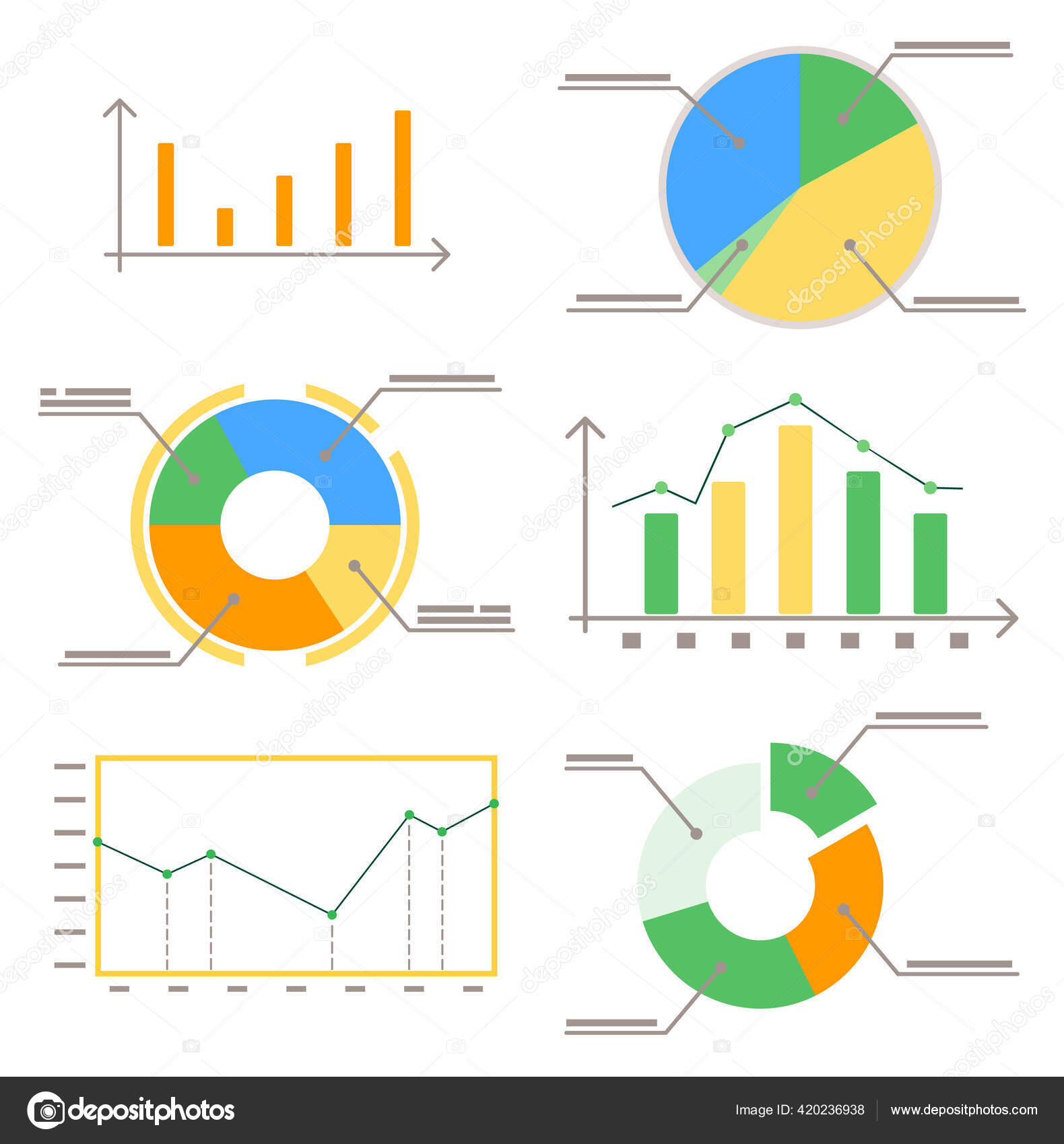 Analytics Data Diagrams, Business Visualization Stock Vector Image by ...
