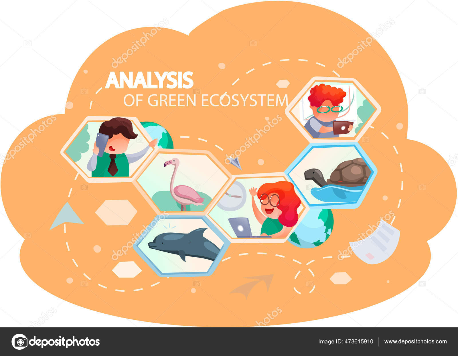 Climate and weather change of planet. Eco friendly, biodiversity ...