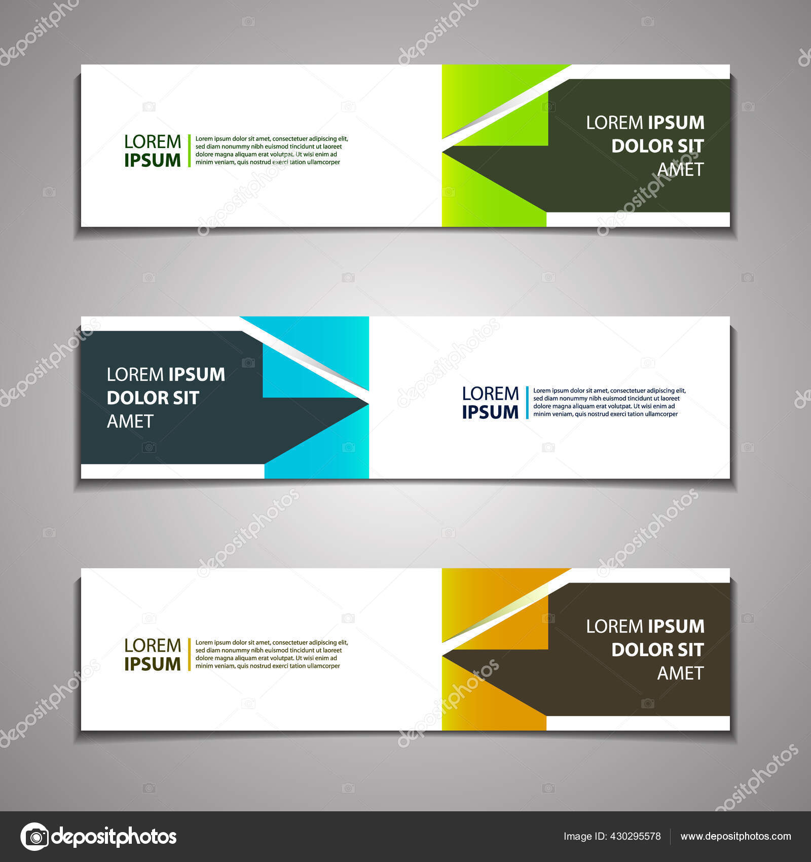 Web Banner Header Footer Background Template Mockup Modern Abstract ...