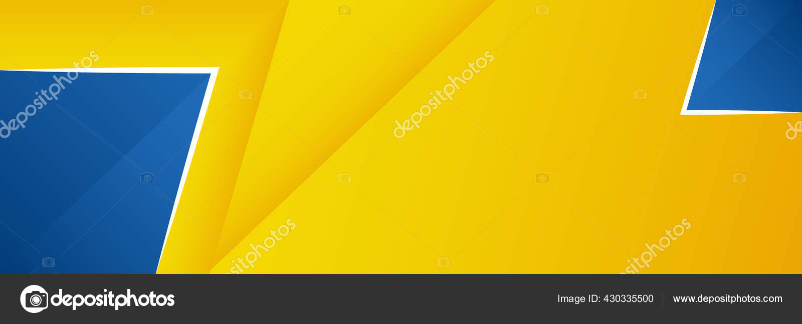 Blank Blue Banner Graphic