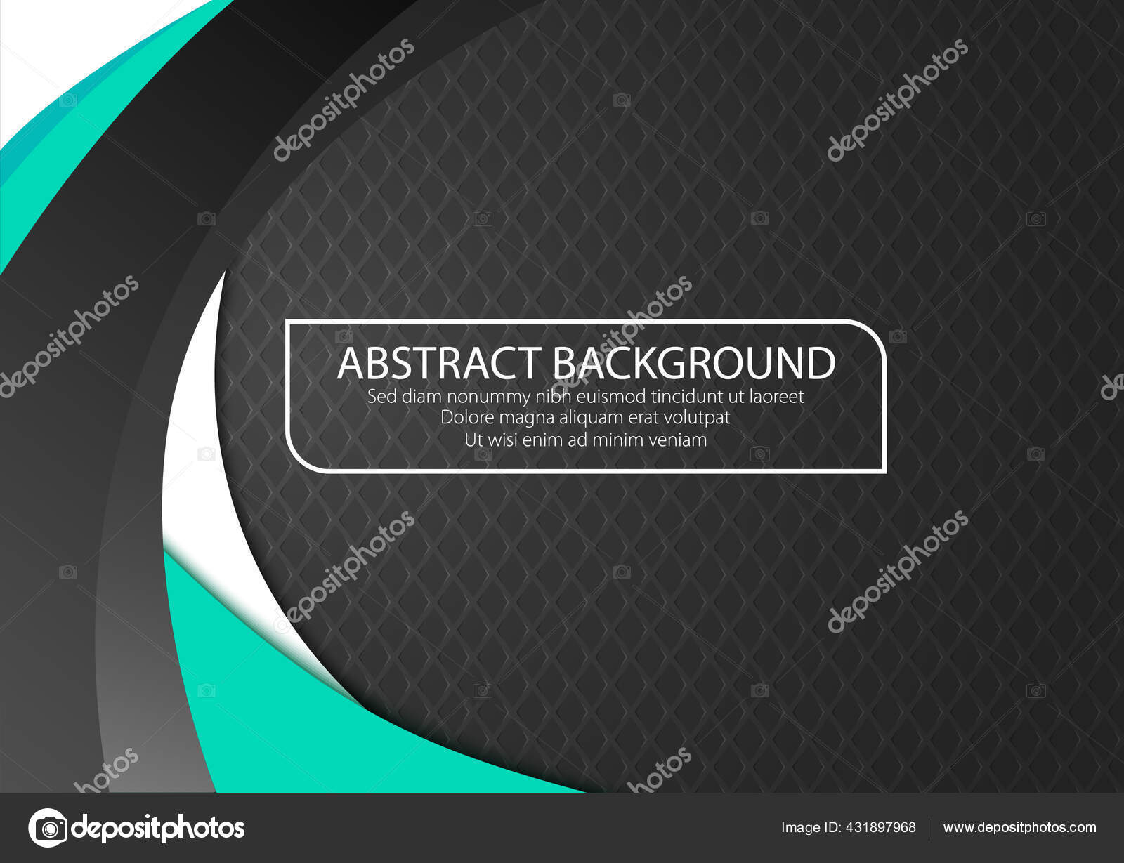 Black Background Green Cyan Curve Line Color Shape Design Graphic Stock ...