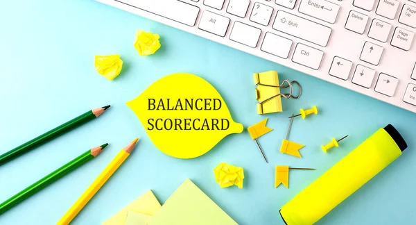 Balanced Scorecard Text White Folder Grey Background Stock Photo by ...