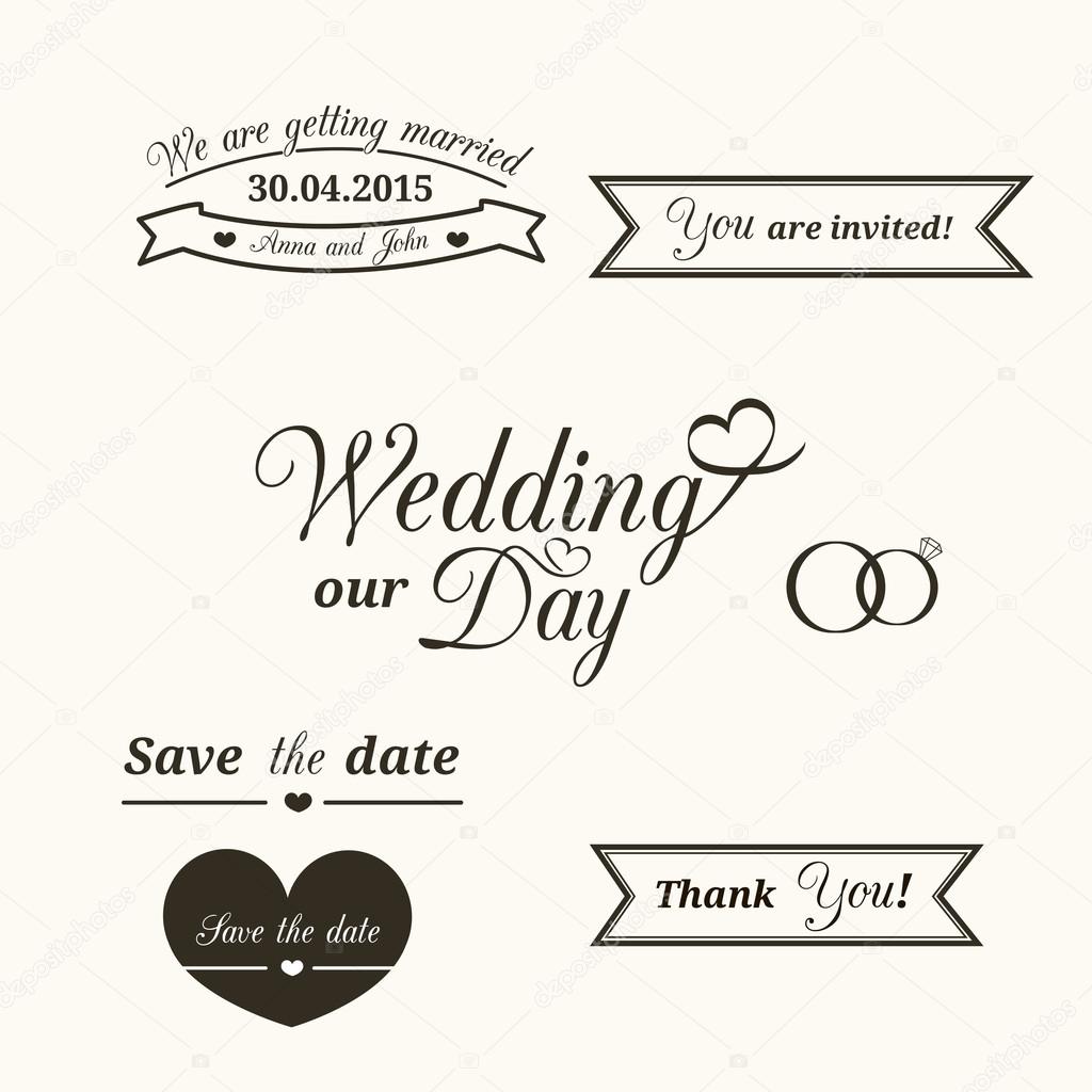 Wedding typography Stock Vector Image by ©maria_kolyadina #65530067