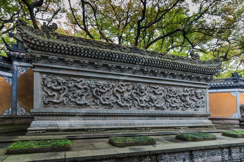 Nine-Dragon Wall at Fayu Temple in Mount Putuo Island, China — Stock ...