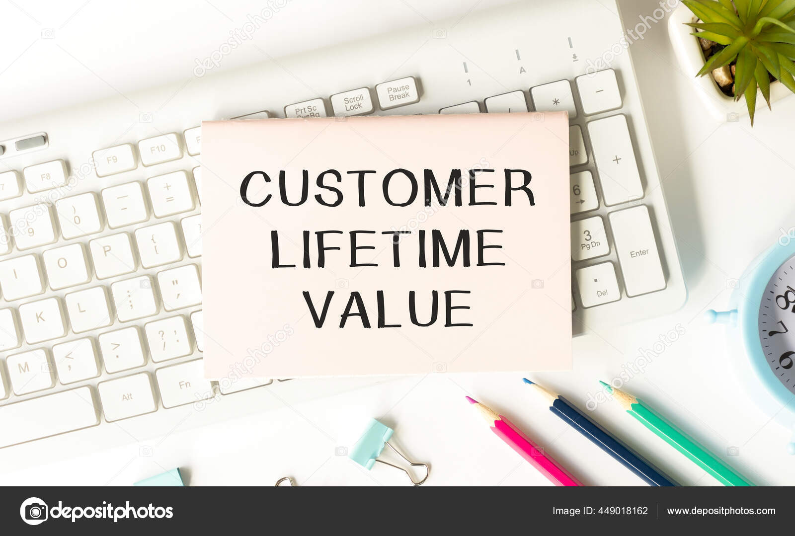 Customer Lifetime Value Handwritten Text Notebook Desk Stock Photo by ...