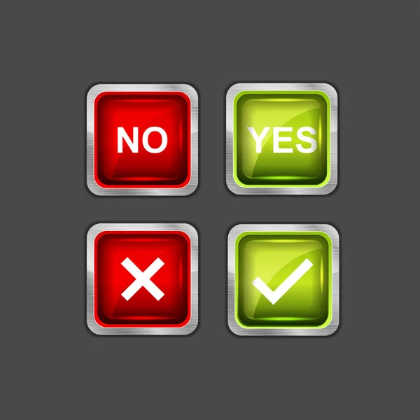 Yes no icons Vector Art Stock Images | Depositphotos