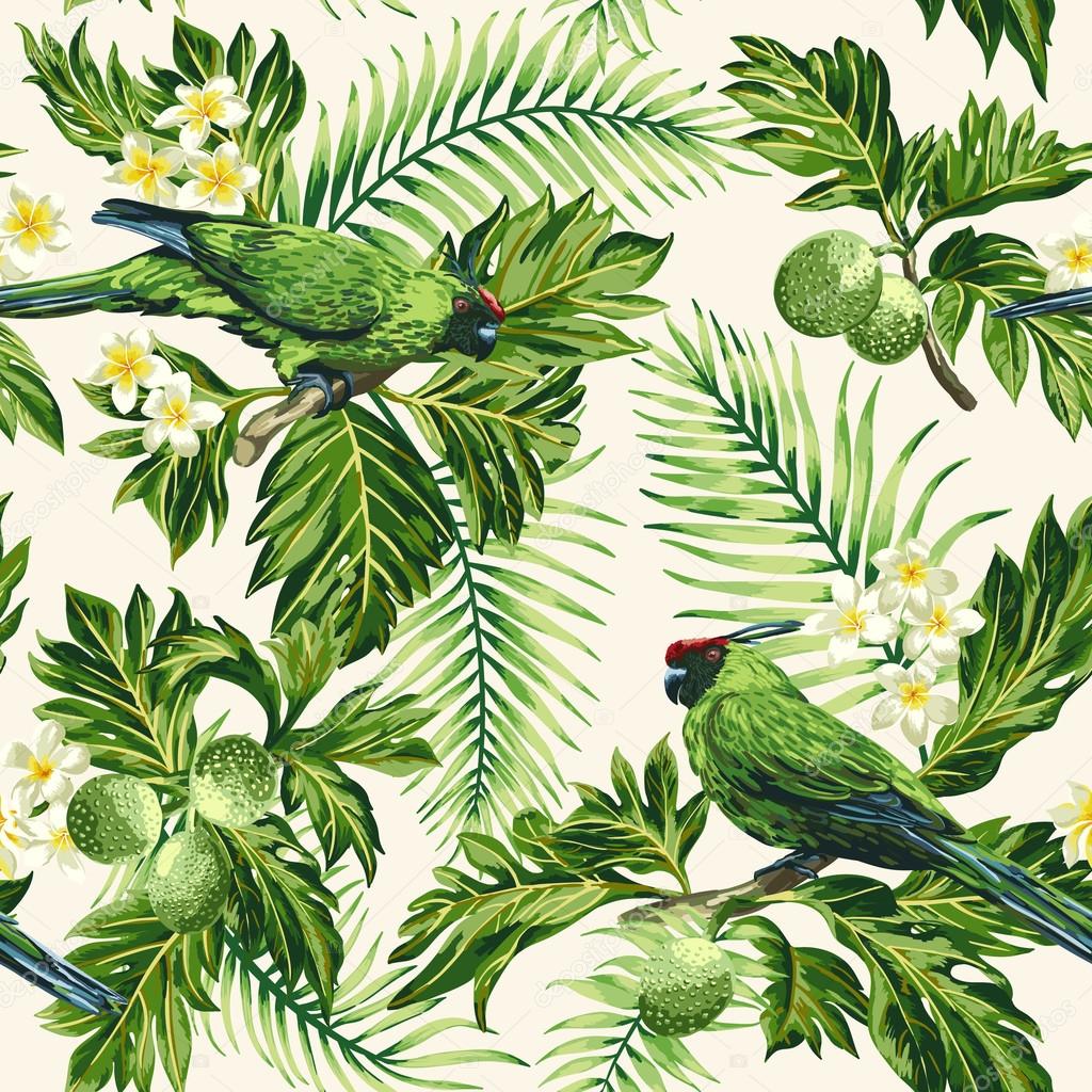 Seamless Tropical Pattern Stock Vector Image By ©lisla 123428842