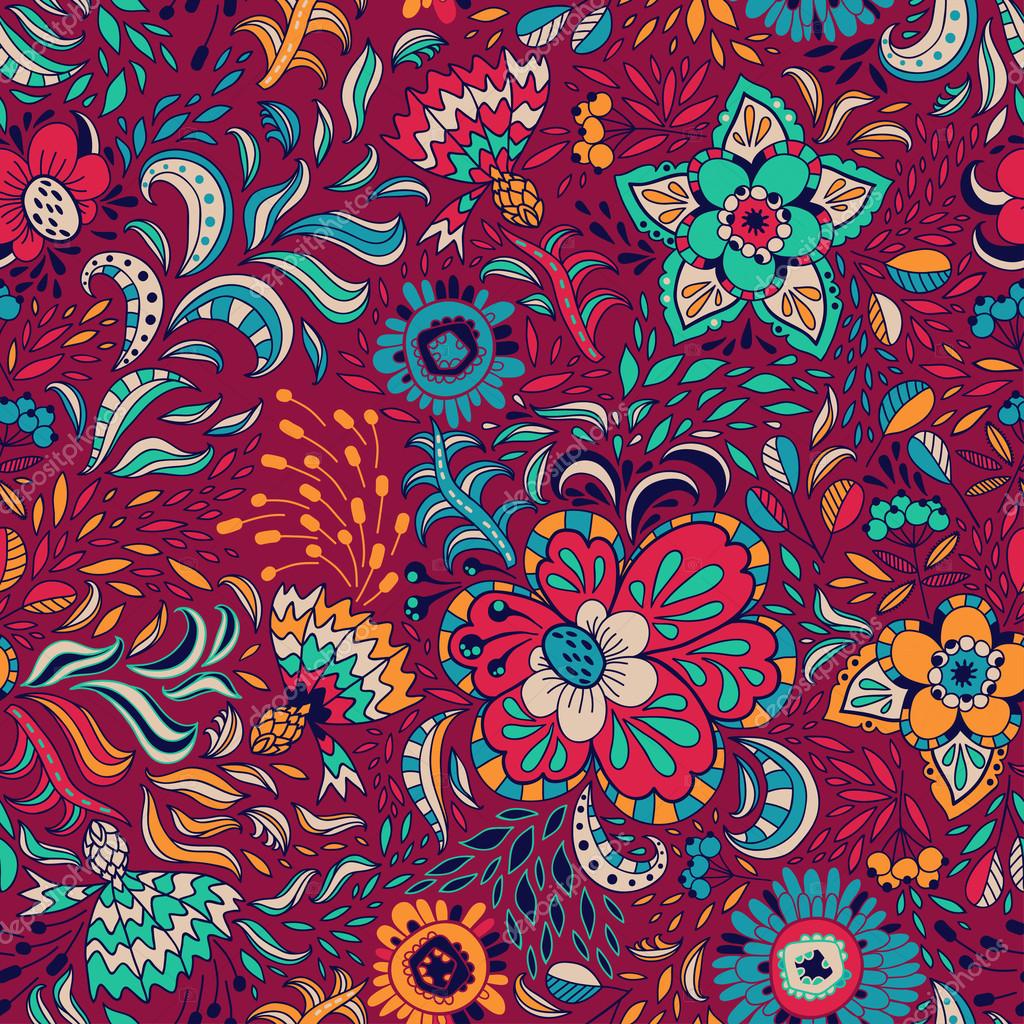 Floral pattern with flowers. — Stock Vector © Lisla #56807891