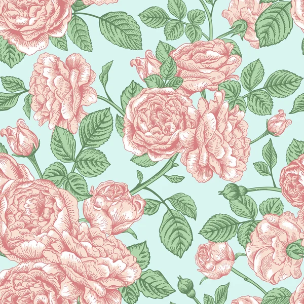 Pink rose pattern wallpaper | English Rose, Seamless wallpaper pattern ...