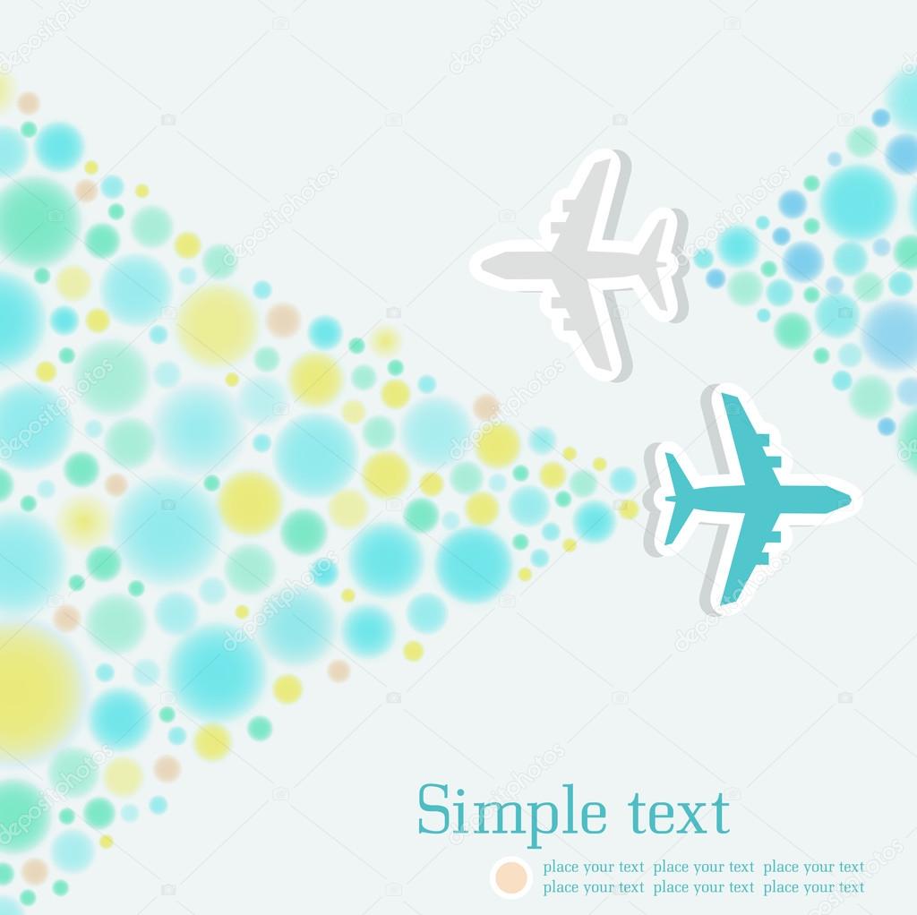 Card with two planes Stock Vector Image by ©Lisla #56810301