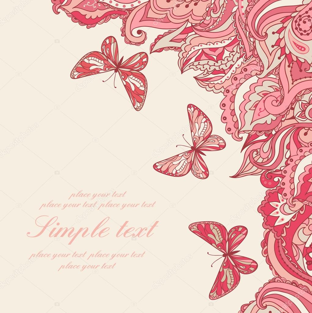 Card with butterflies. Stock Vector by ©Lisla 56810855