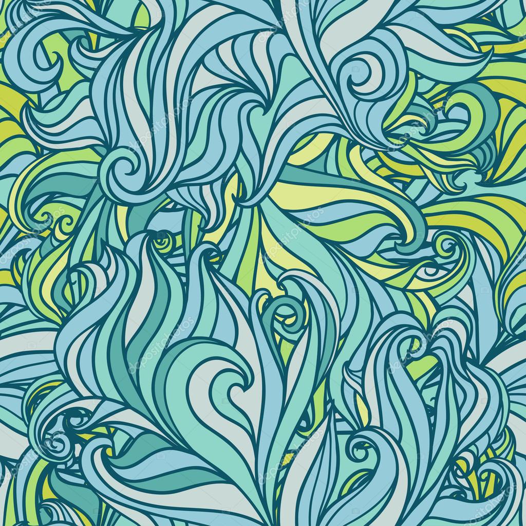 Pattern with swirls and waves. Stock Vector by ©Lisla 56813519