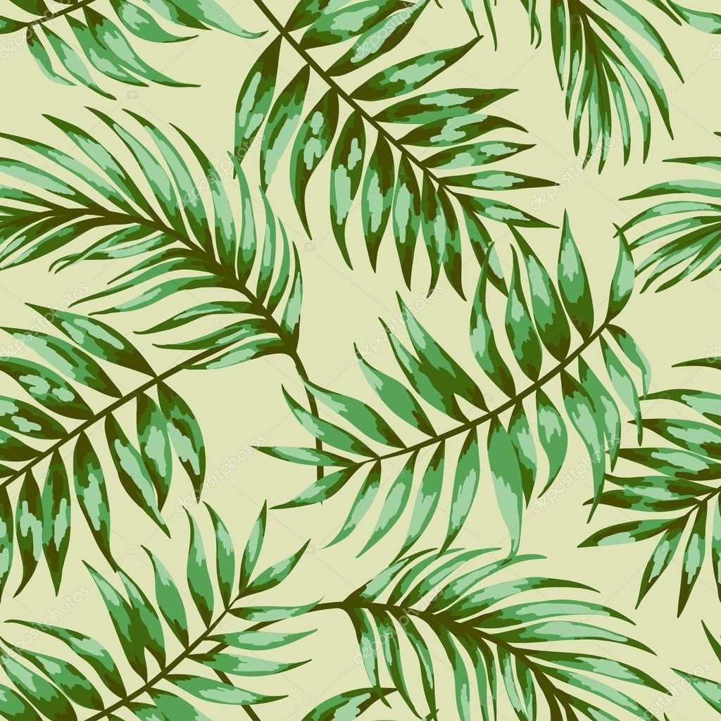 Pattern with tropical leaves Stock Vector Image by ©Lisla #56814555