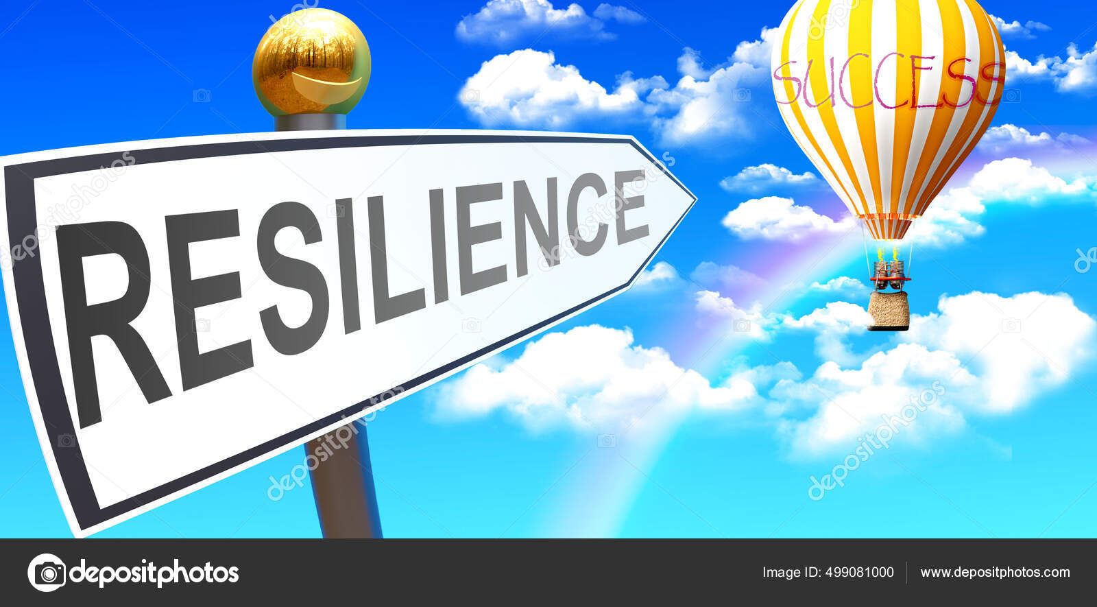 Resilience Leads Success Shown Sign Phrase Resilience Pointing Balloon ...