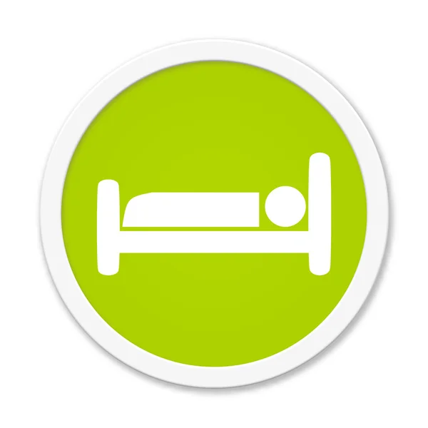 Bed Symbol Flat Icon Circle Hotel Cabin Slleeping Room — Stock Photo ...