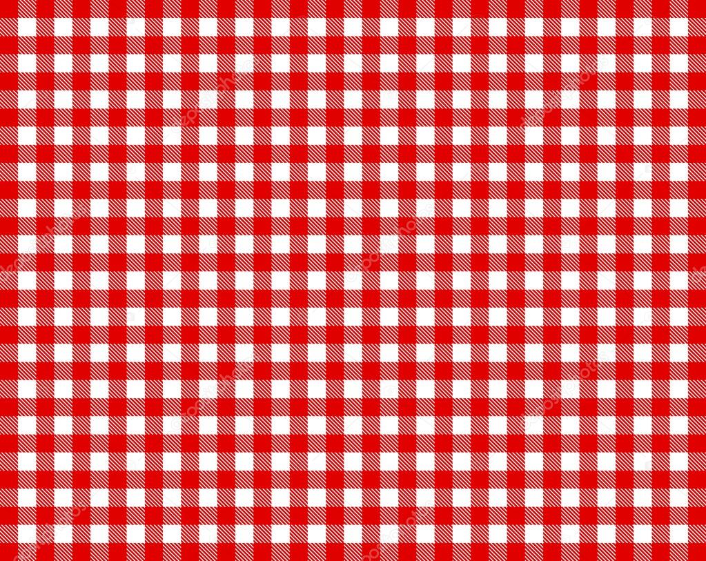 Red Checkered Tablecloth Background