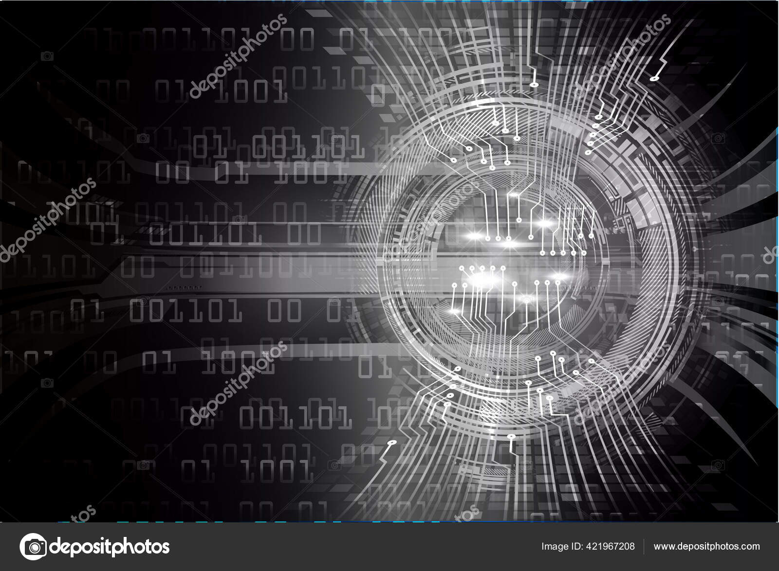 Blue Eye Cyber Circuit Future Technology Concept Background Stock Vector by ©titima157@gmail.com ...