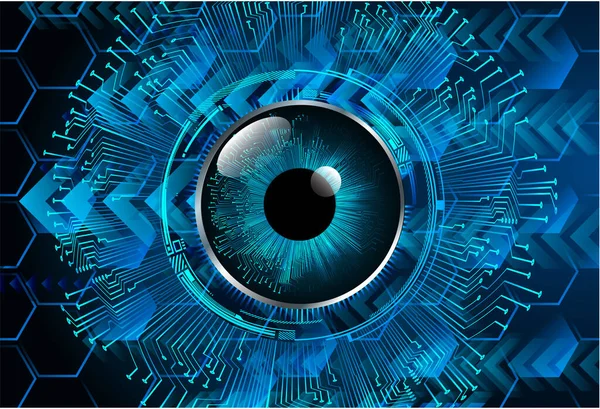 Blue Eye Cyber Circuit Future Technology Concept Background Stock ...