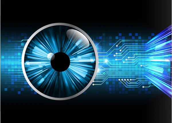 Blue Eye Cyber Circuit Future Technology Concept Stock Vector by ...