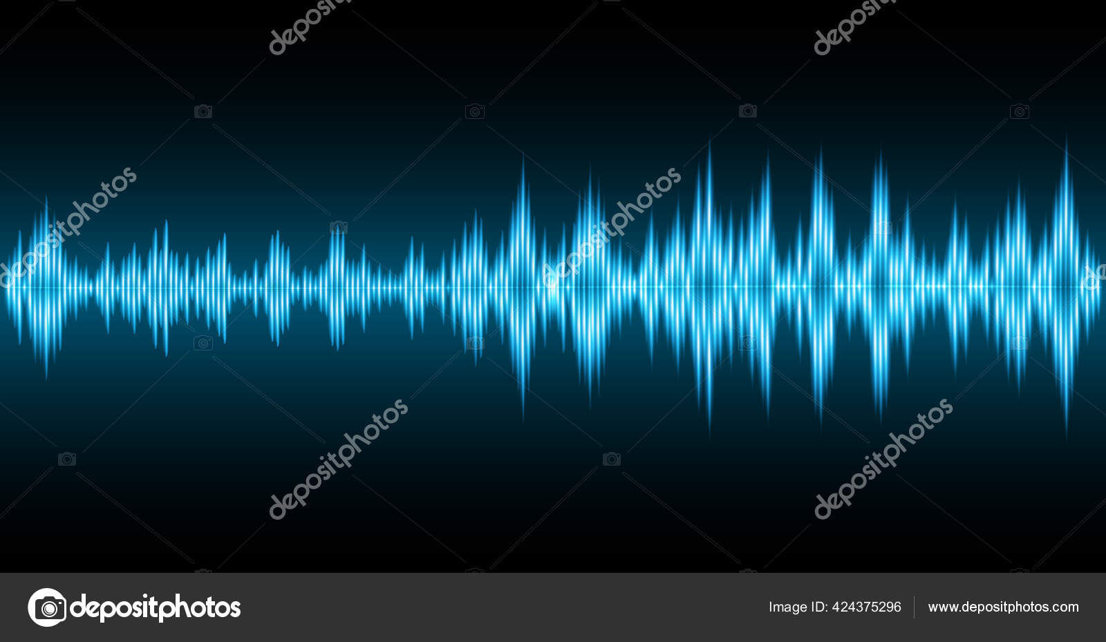 Sound Waves Black Background Stock Vector by ©titima157@gmail.com 424375296