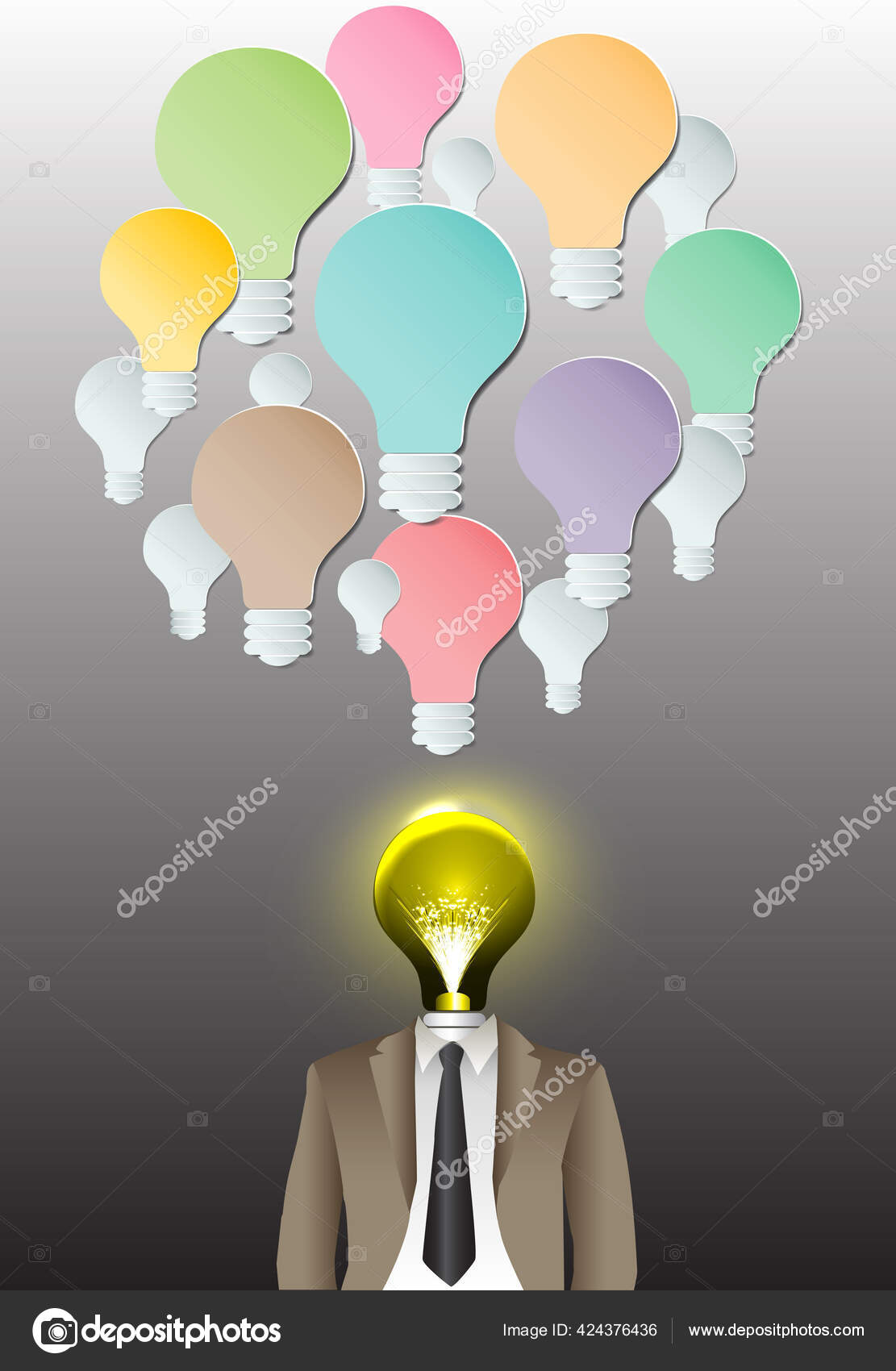 Idea Concept Isolated White Background Stock Vector by ©titima157@gmail ...