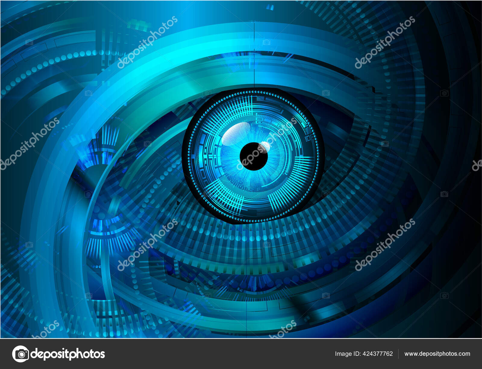 Abstract Blue Background Futuristic Technology Stock Vector by ...