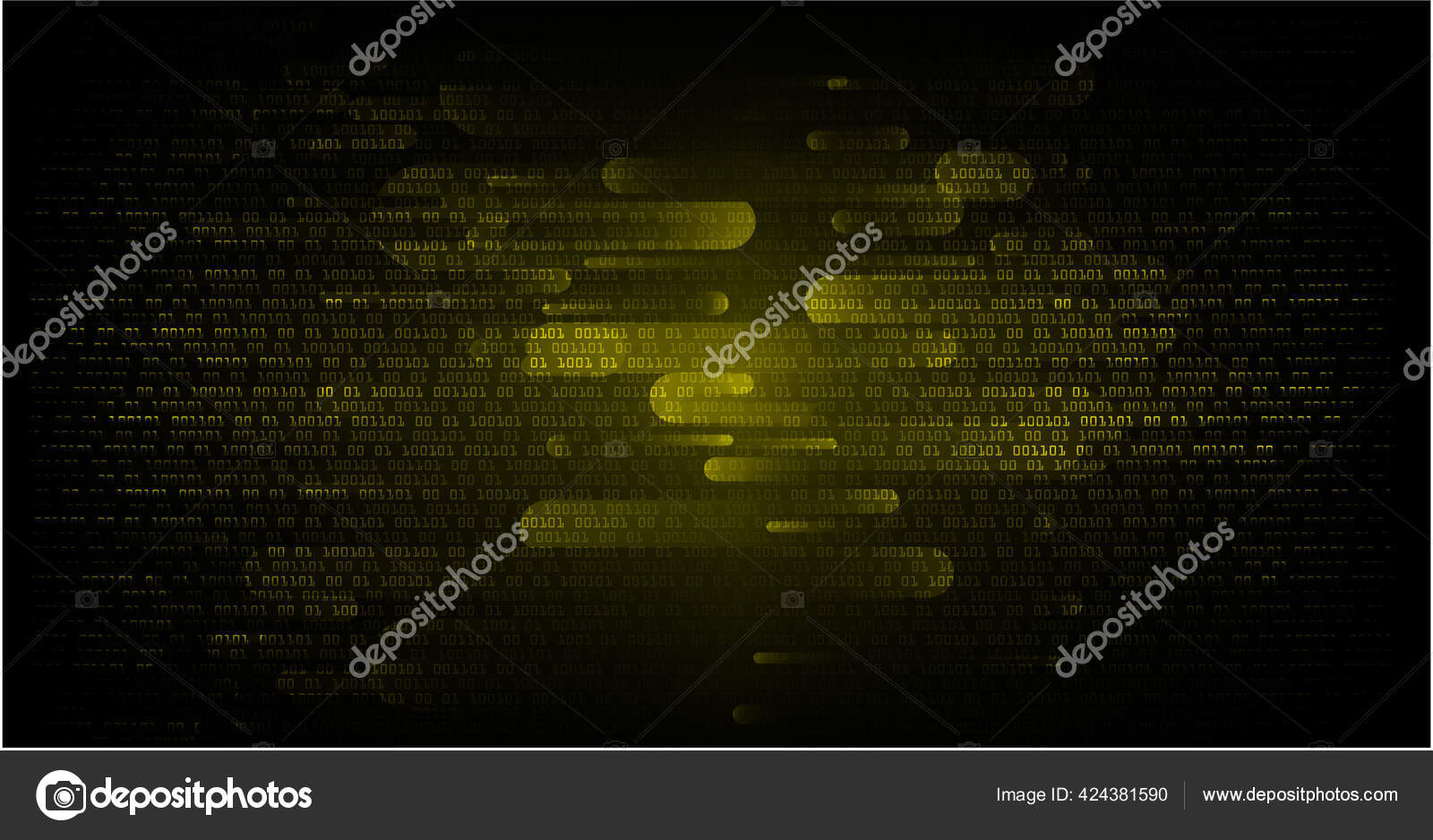 Digital Code Binary Codes Black Background Stock Vector Image by ...