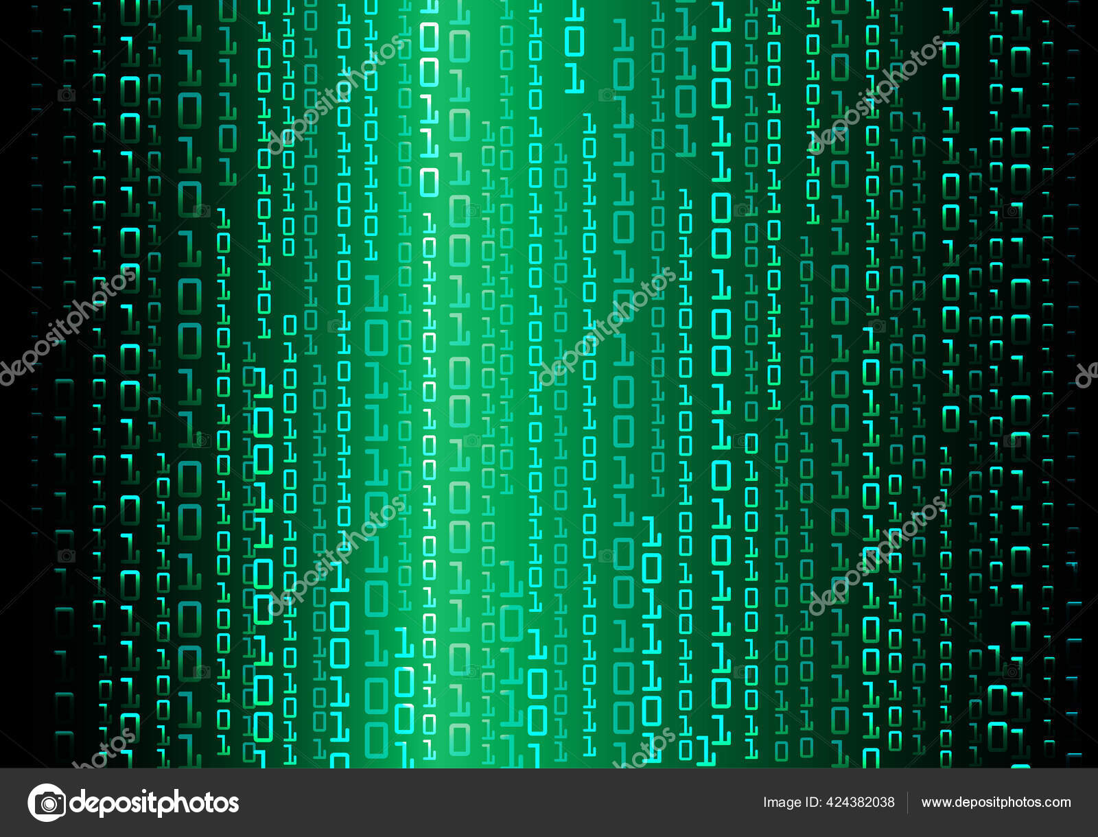Binary Code Background Matrix Space Your Text Stock Vector Image by ...
